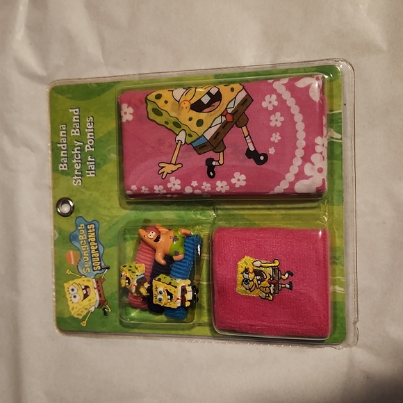 Accessories | Rare Vintage Spongebob Squarepants Bandana Stretchy Band ...